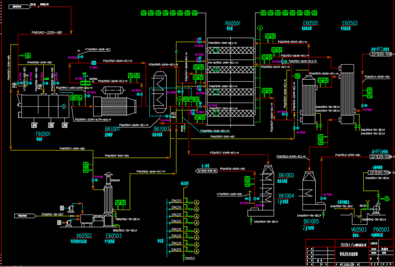 硫酸生产中焚硫转化工段PID.dwg